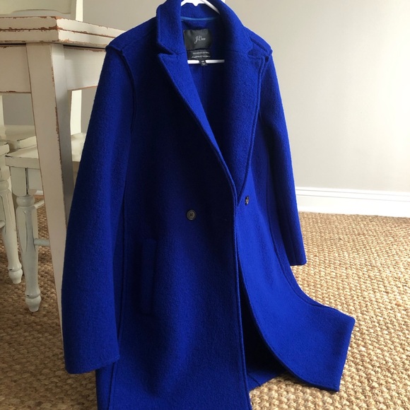 J. Crew | Jackets & Coats | J Crew Cobalt Blue Pea Coat | Poshmark